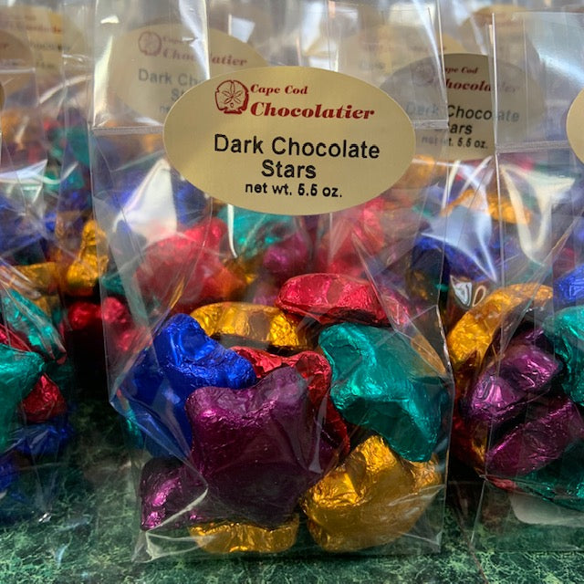 Stars, Dark Chocolate Foiled – Cape Cod Chocolatier