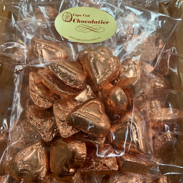 Foiled Hearts Dark Chocolate – Cape Cod Chocolatier